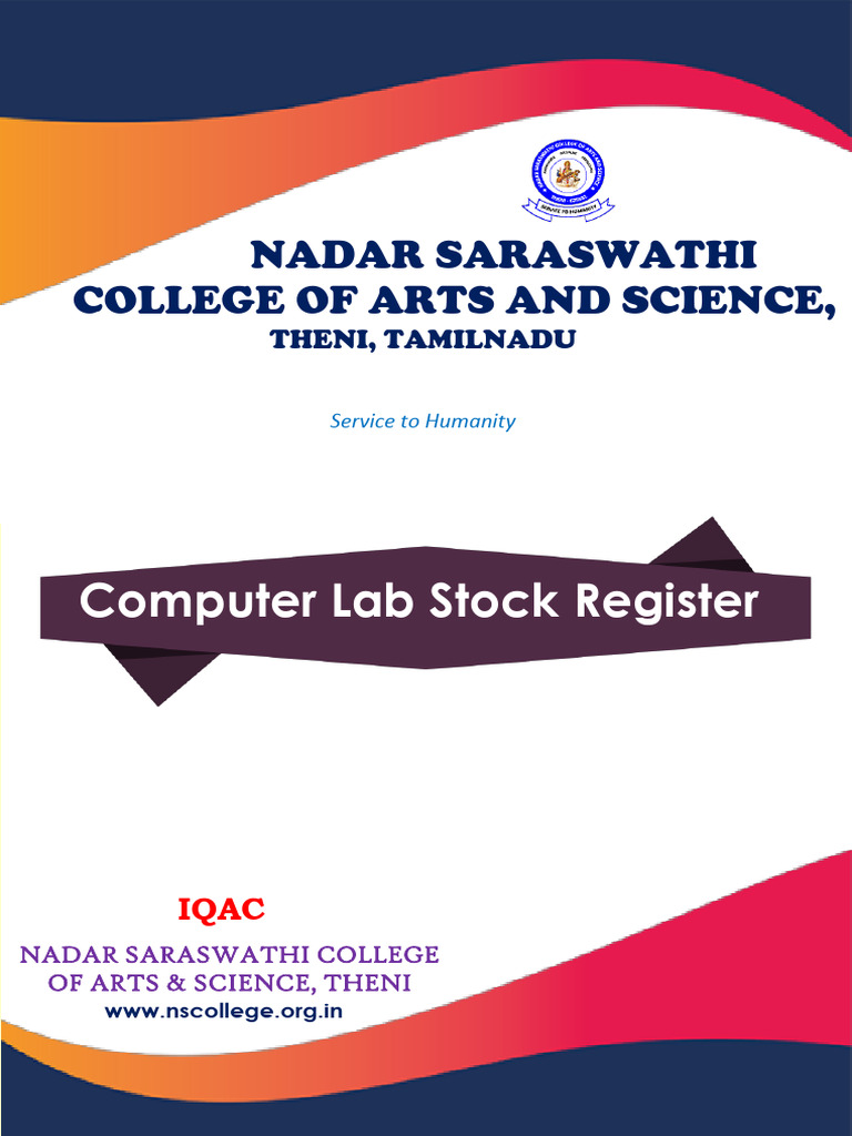Computer Lab Stock Register | PDF