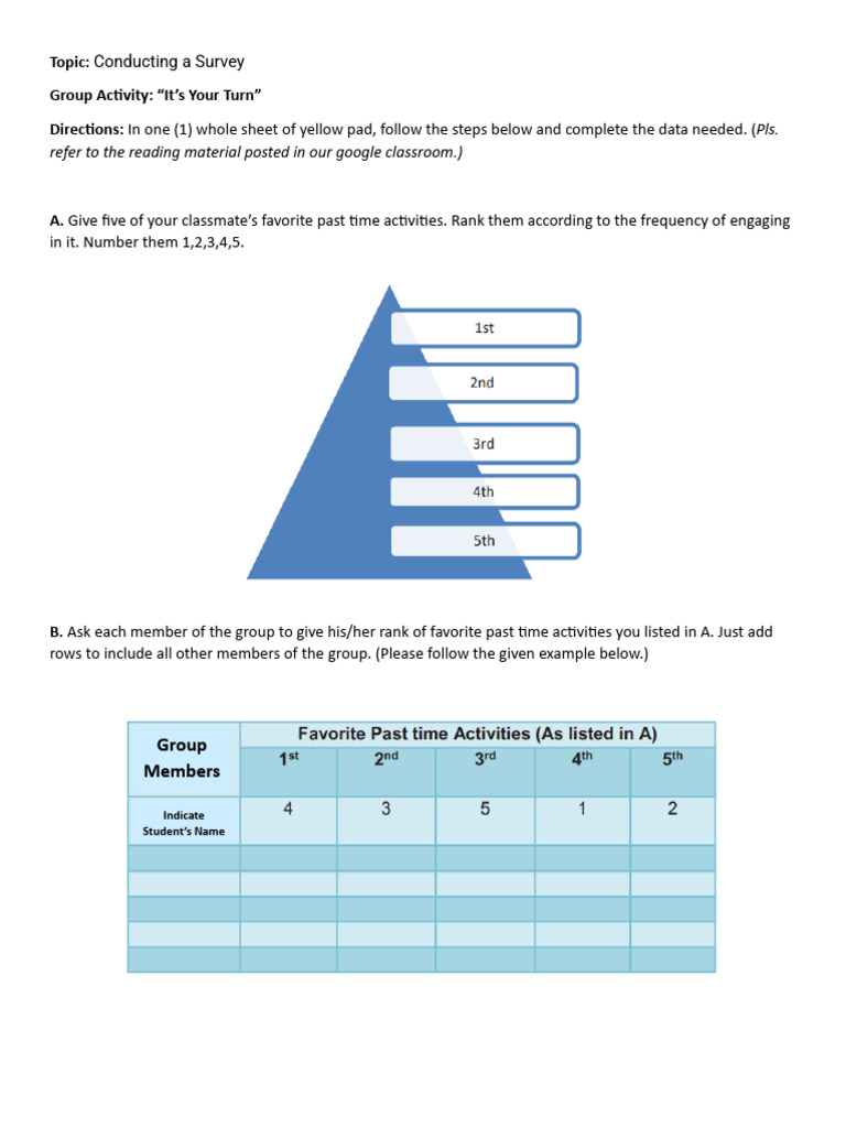 EAPP Activity - Conducting A Survey | PDF