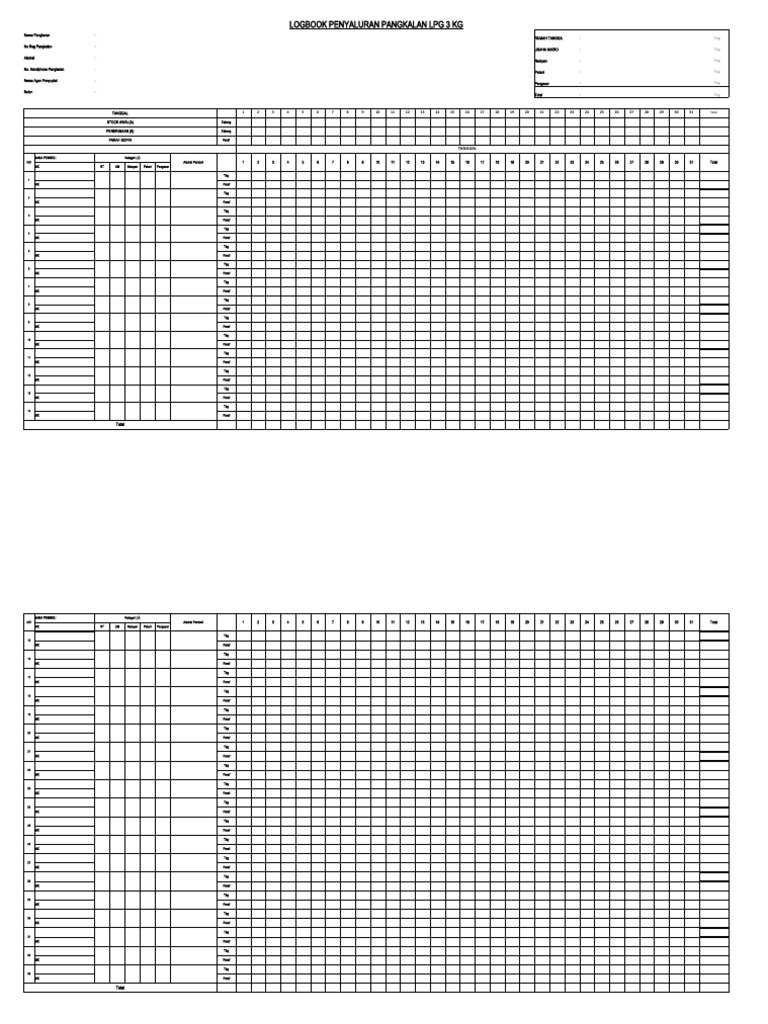 Format Logbook 1 Januari 2024 - Update | PDF