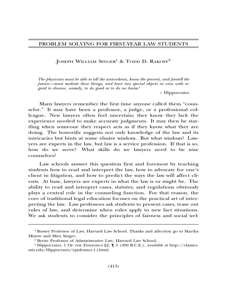 Problem Solving For 1ls | PDF | Lawyer | Tort