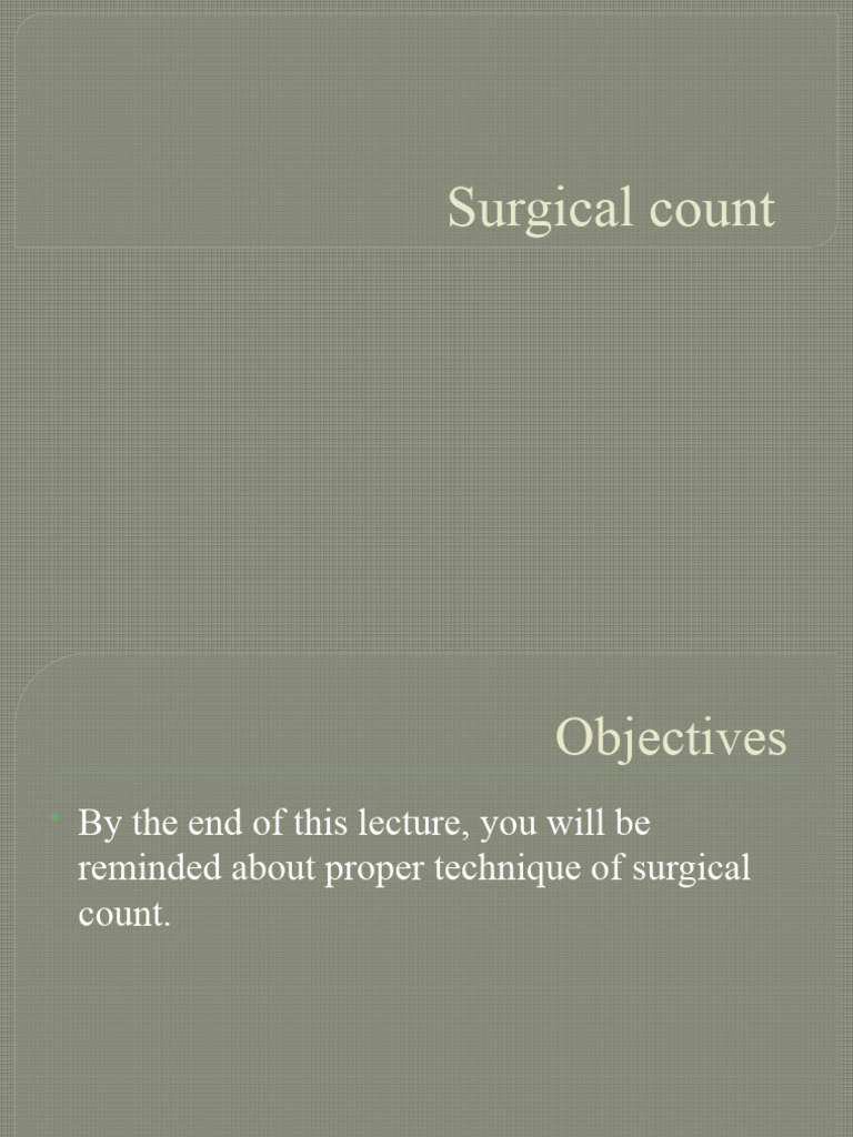 Surgical Count | PDF
