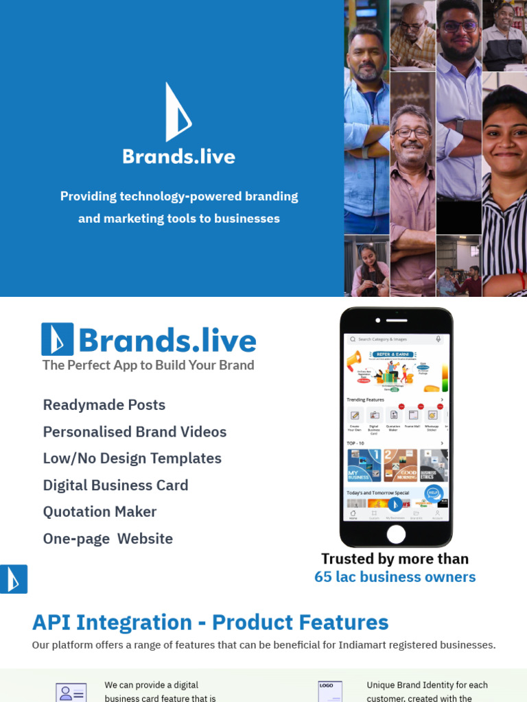 Empower Your Registered Businesses With Brands.live.Pptx (1) | PDF ...