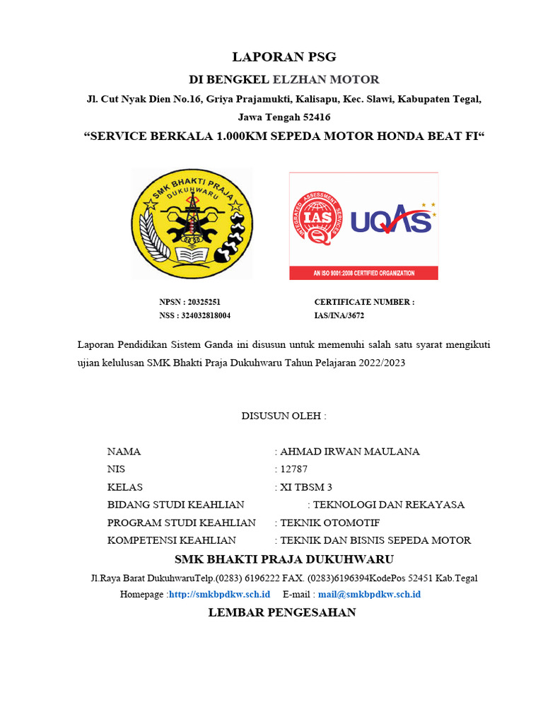 Laporan PSG 2023-2024 | PDF