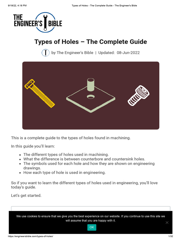 Types of Holestypes of Holes - The Complete Guide - The Engineer's ...