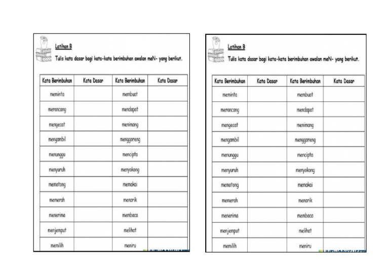 Kata Dasar Tahun 2 | PDF