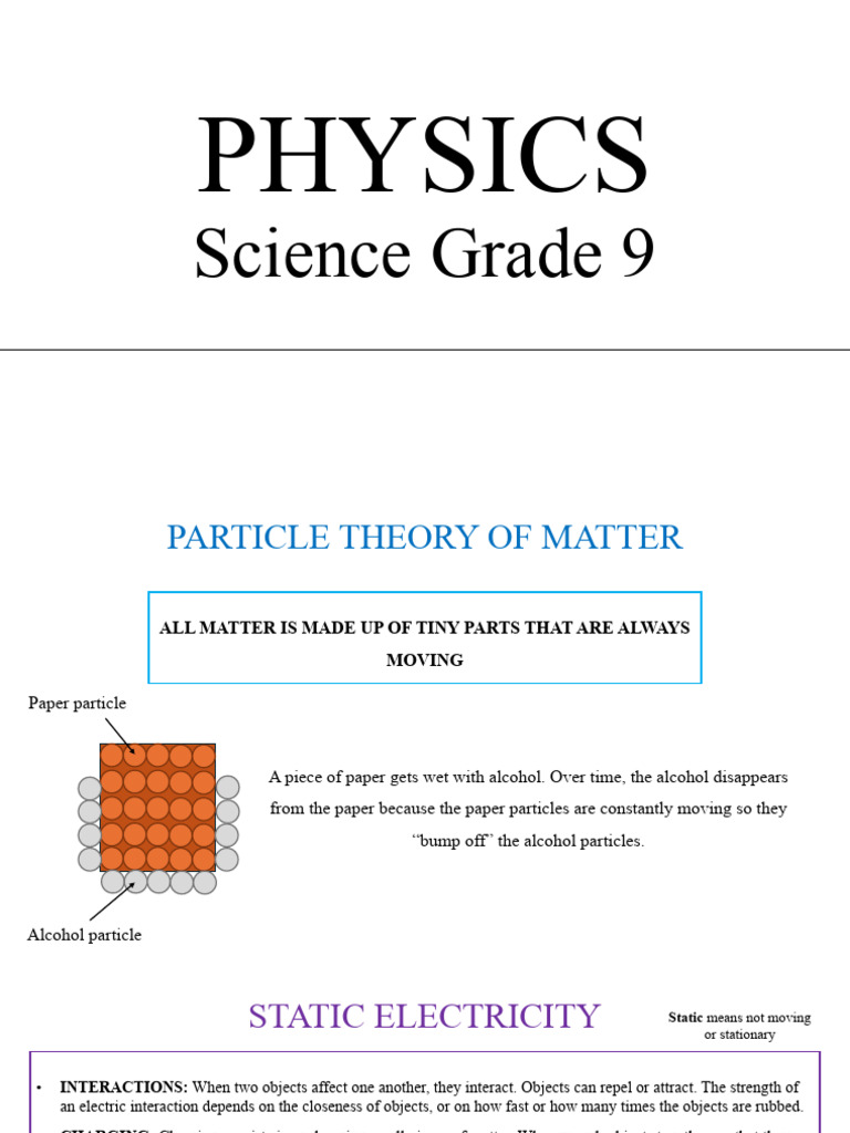 UNIT 1 - Physics | PDF | Electric Charge | Phases Of Matter