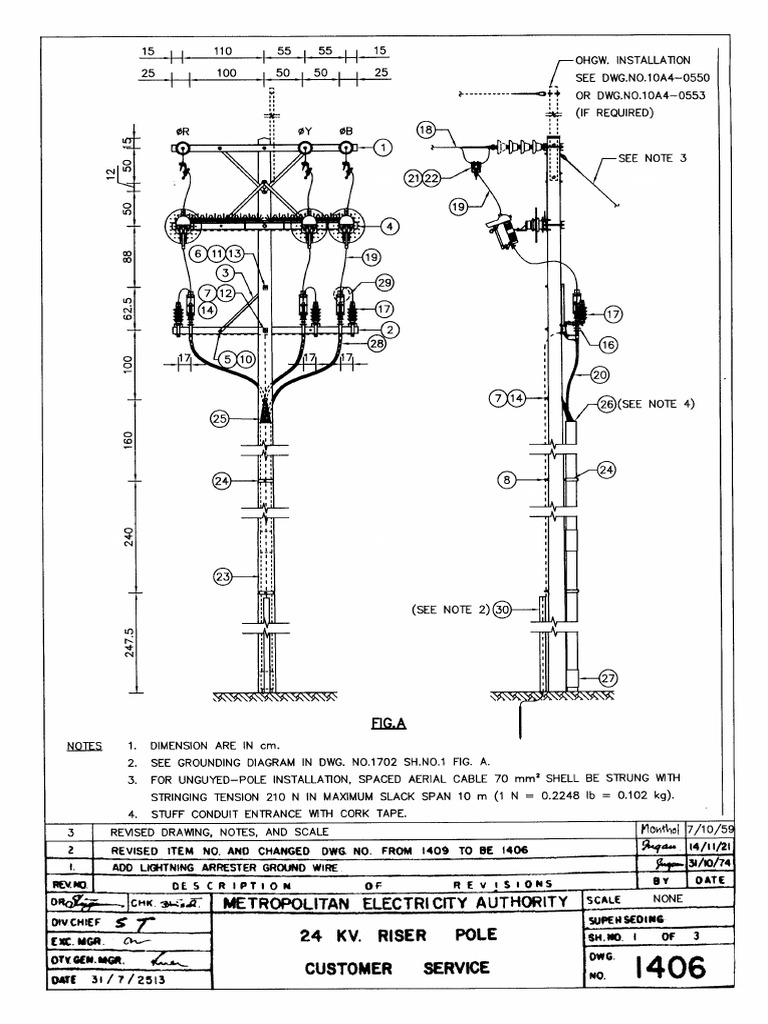 24 kV. Riser Pole Customer Service (1406) | PDF
