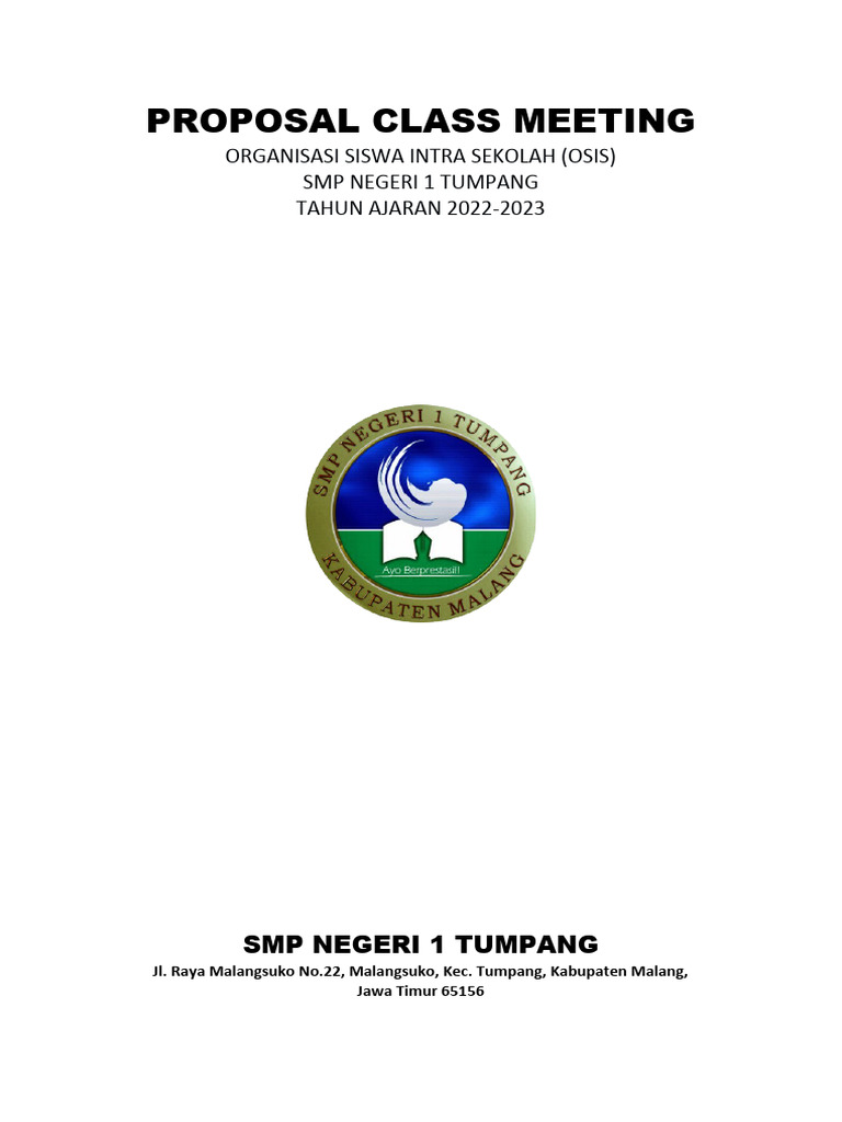 Proposal Class Meeting Celpi | PDF