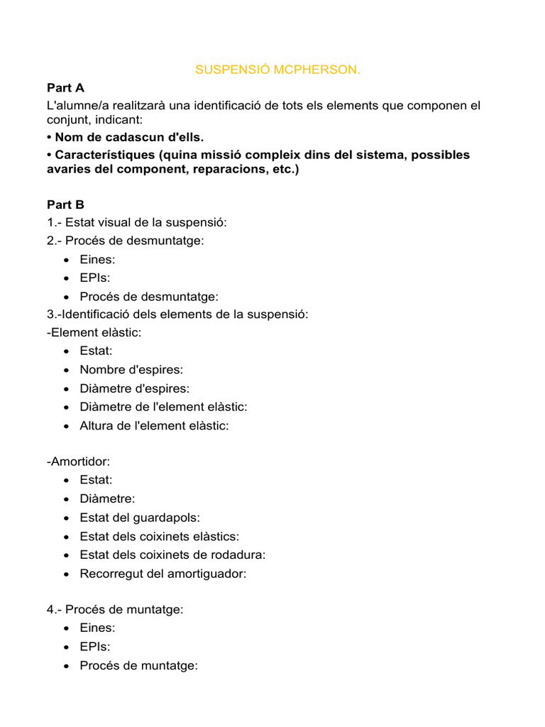 Suspensió Mcpherson | PDF