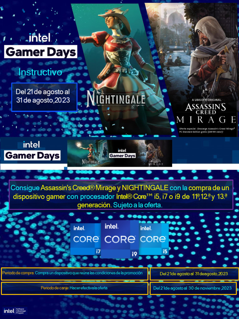 Instructivo - Intel Gamer Days 2023 | PDF