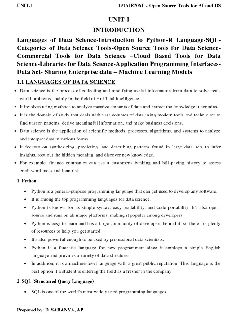 Final Unit 1 | PDF | Sql | Databases