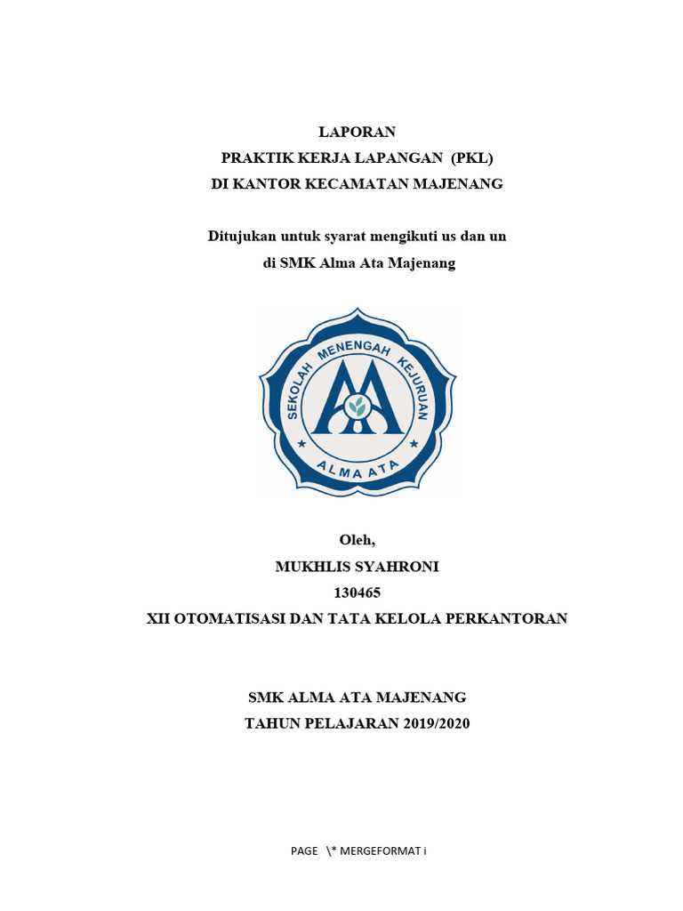 Laporan Mukhlis 12 Otkp | PDF | Bisnis | Pengelolaan Keuangan & Uang