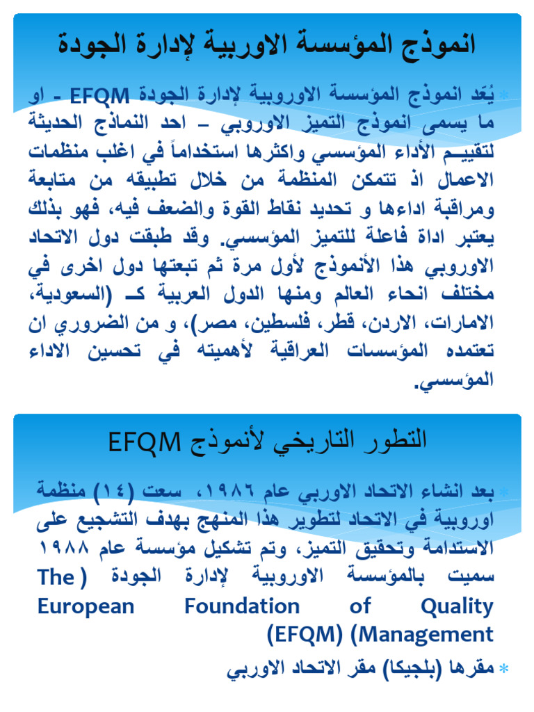 EFQM Arabic | PDF