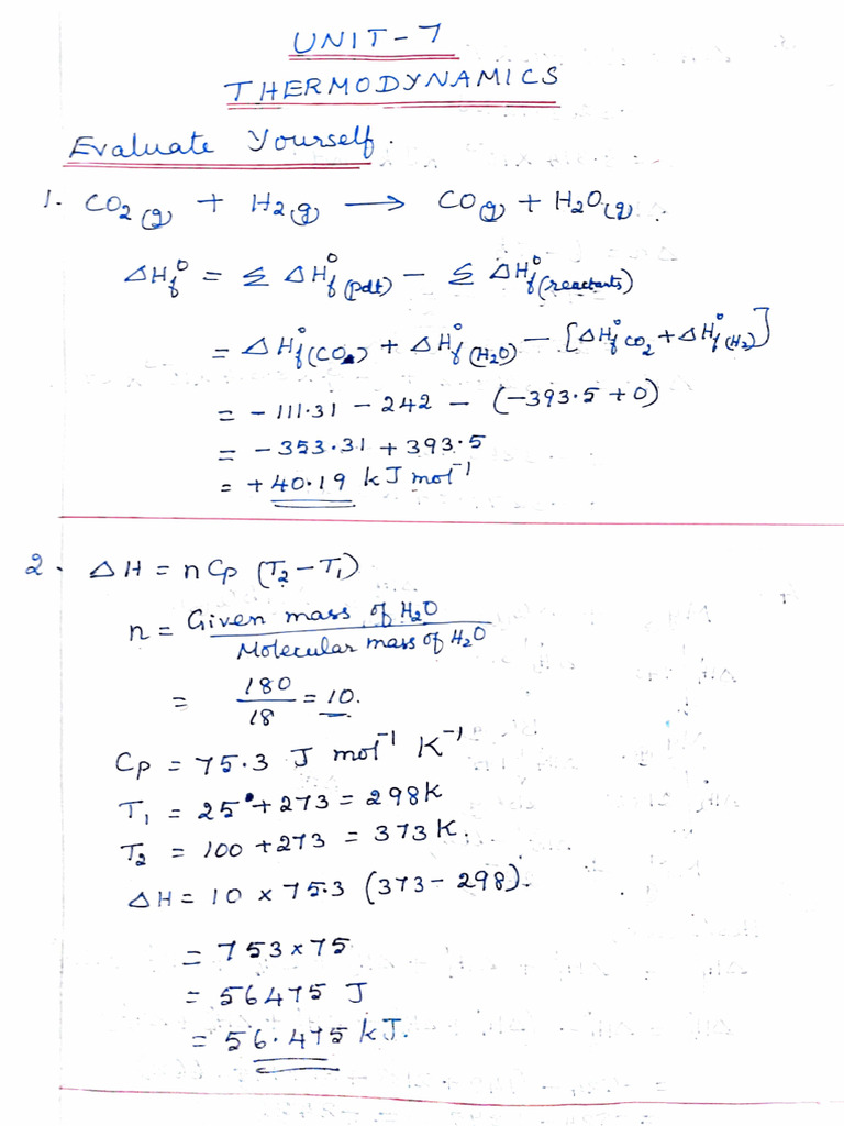 11th Unit 7 Chemistry | PDF