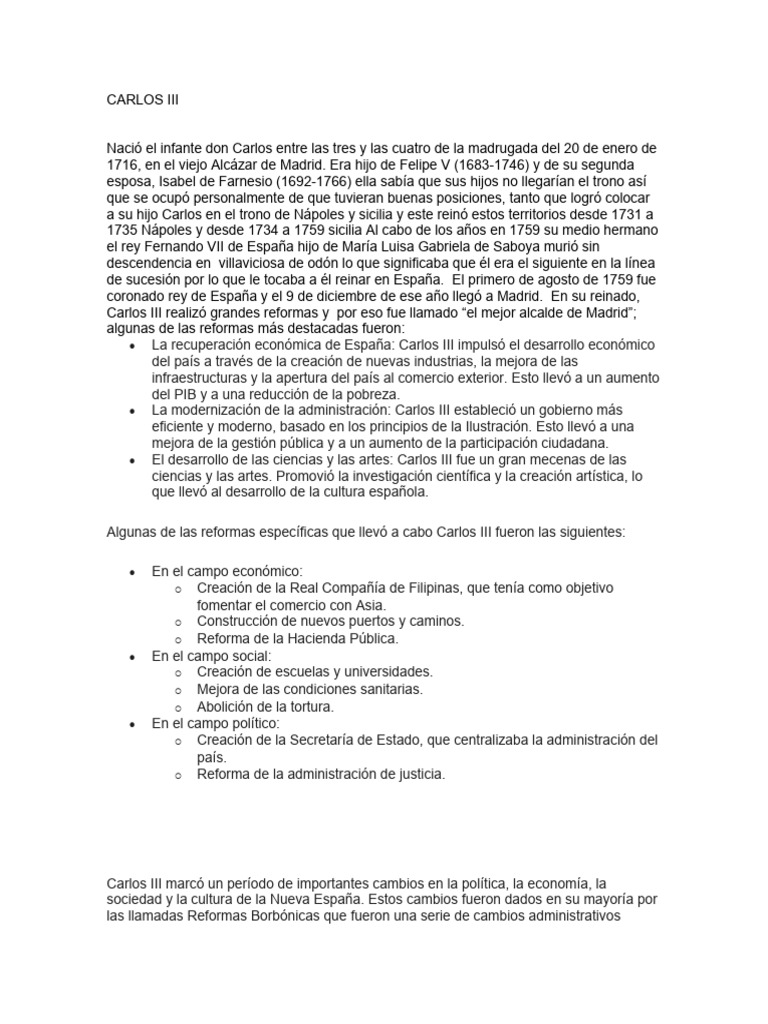 Carlos Iii | PDF