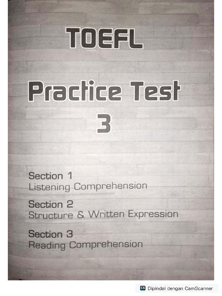 Toefl Test Practice 3 | PDF