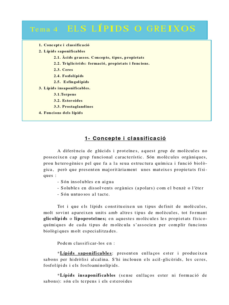 Lípids Apunts | PDF