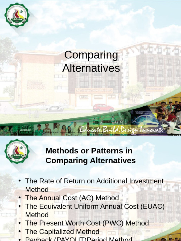 Comparing Alternatives 1 1 | PDF | Taxes | Business
