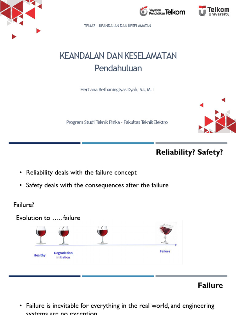 Minggu 1b - Pendahuluan | PDF | Reliability Engineering | Safety