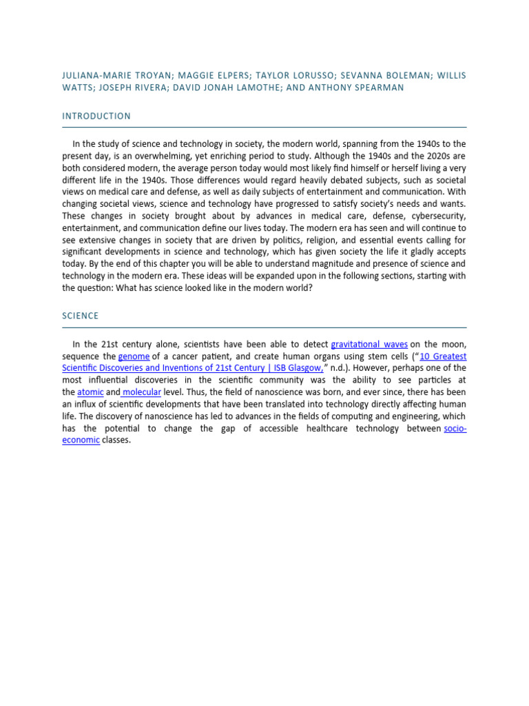 Modern Technology | PDF