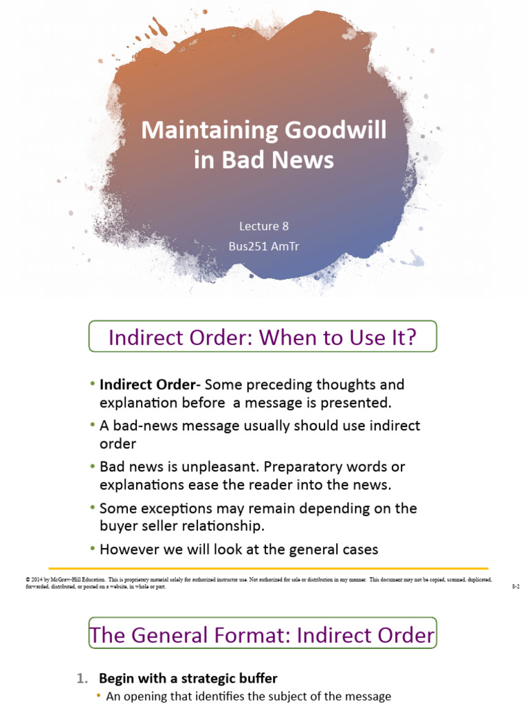 Lecture 8 Indirect Messages | PDF