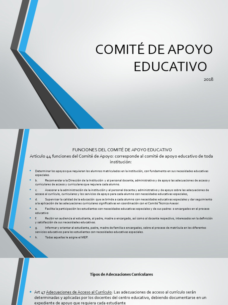 Funciones del Comité de Apoyo Educativo | PDF | Crecimiento personal y profesional | Salud y ...