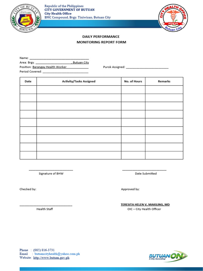 BHW Accomplishment Report | PDF | Business