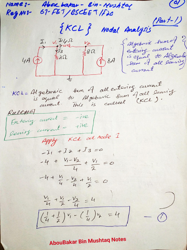 KCL Detailed Notes & Problem | PDF