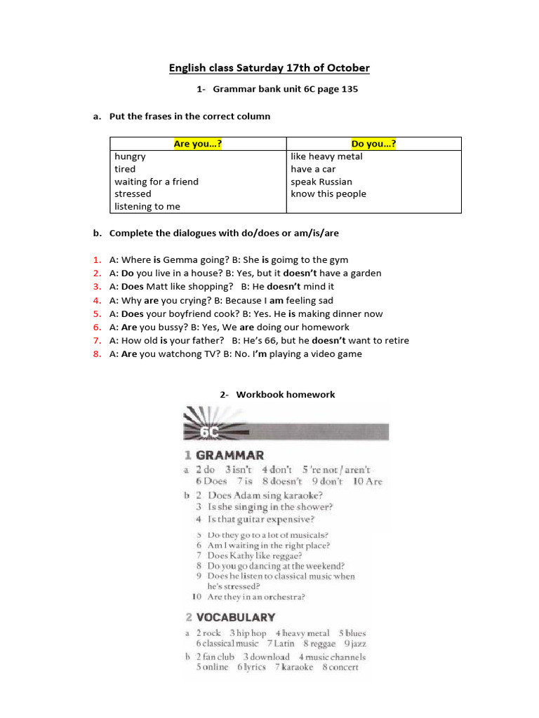 Homework Resolution Unit 6C | PDF