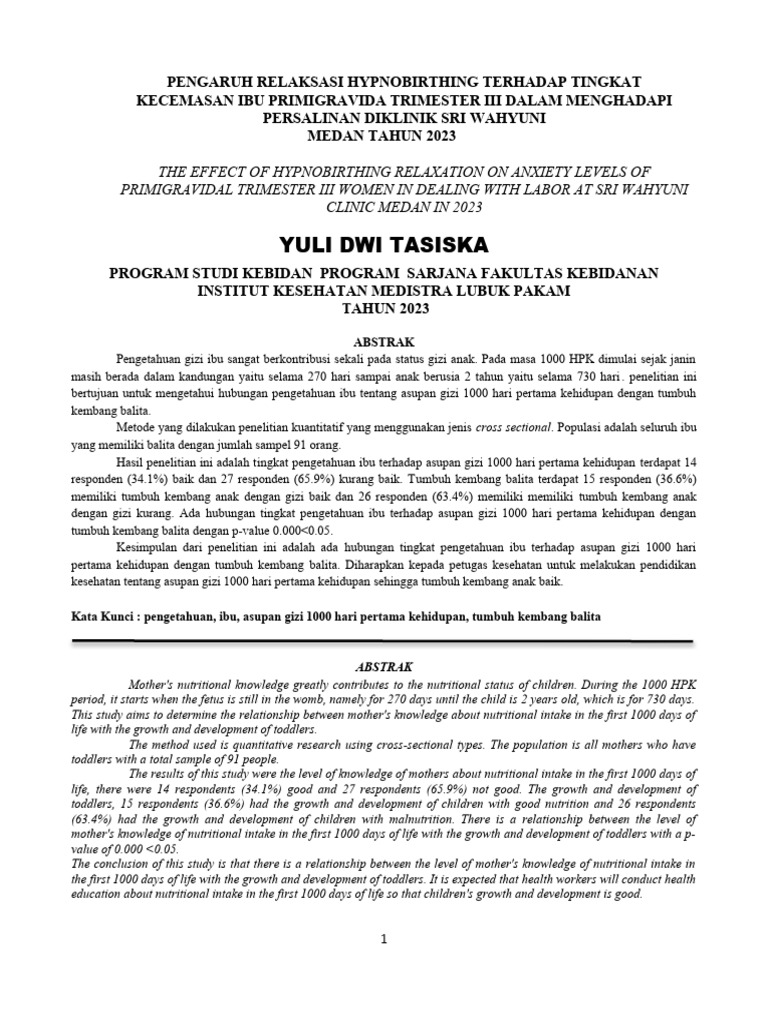 Manuscribt Yuli Dwi Tasiska | PDF | Wellness | Science & Mathematics