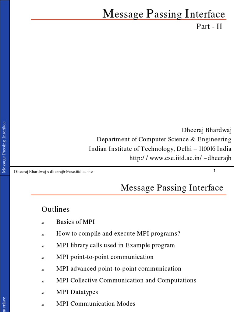 Mpi p2 | PDF | Message Passing Interface | Message Passing