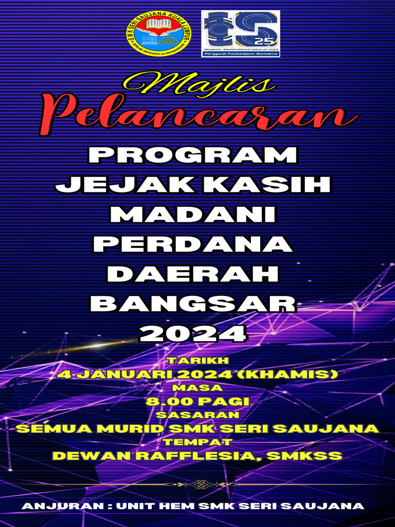 Bunting Majls Pelancaran Program Jejak Kasih Madani 2024 | PDF