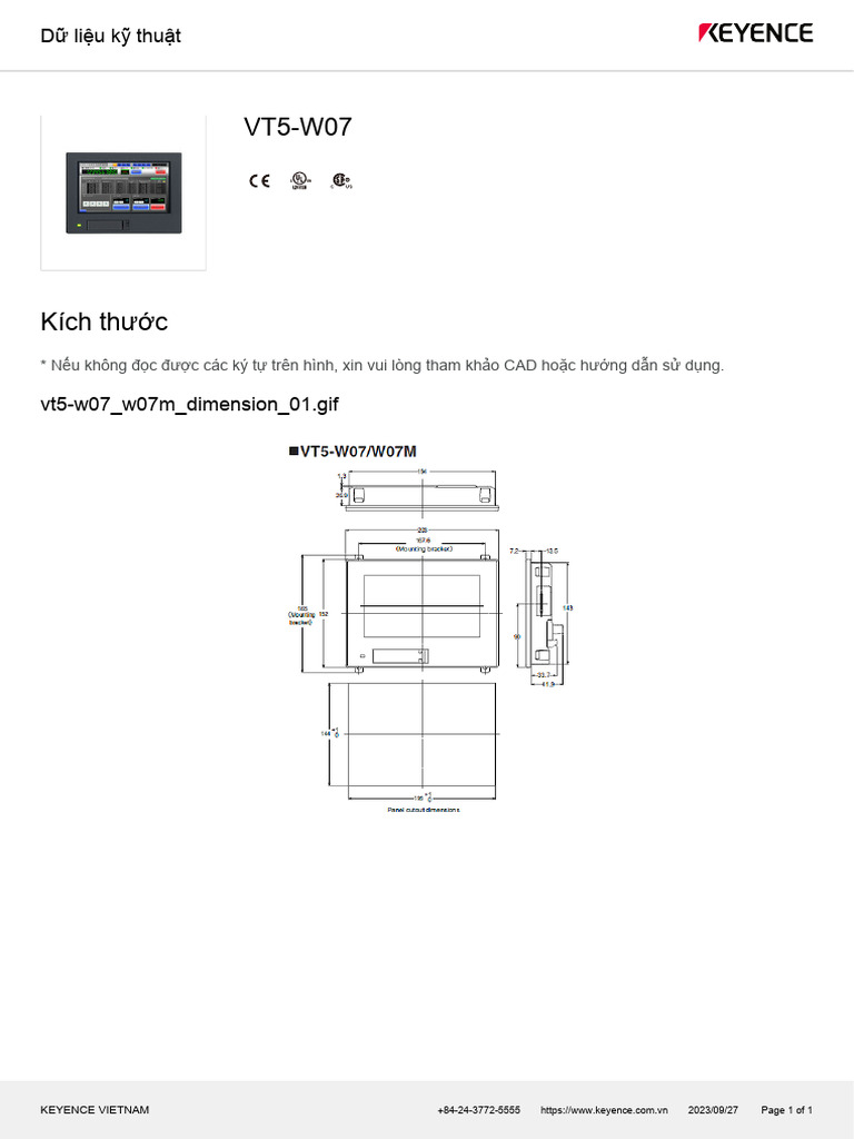 VT5-W07 Datasheet | PDF