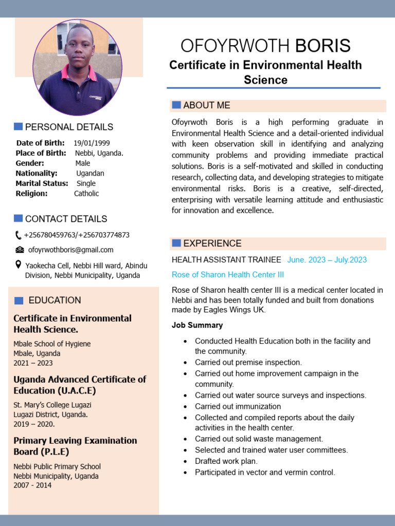 Resume 1 | Download Free PDF | Uganda | Cognition