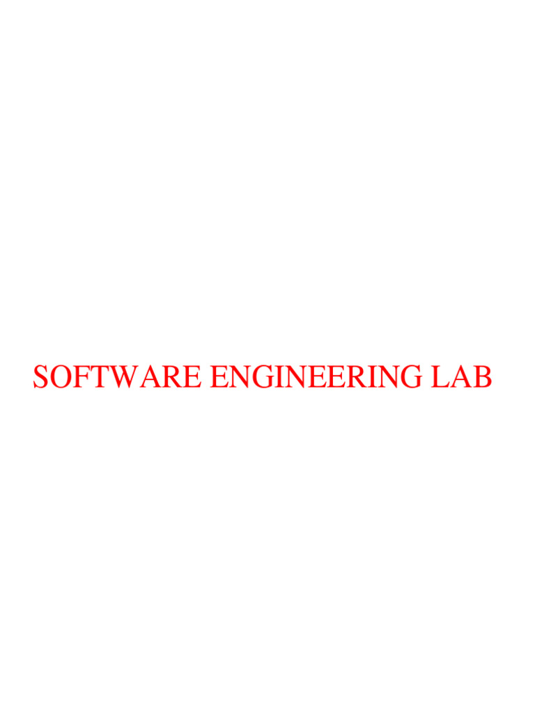 R20CSE31L1 Software Engineering Lab | PDF