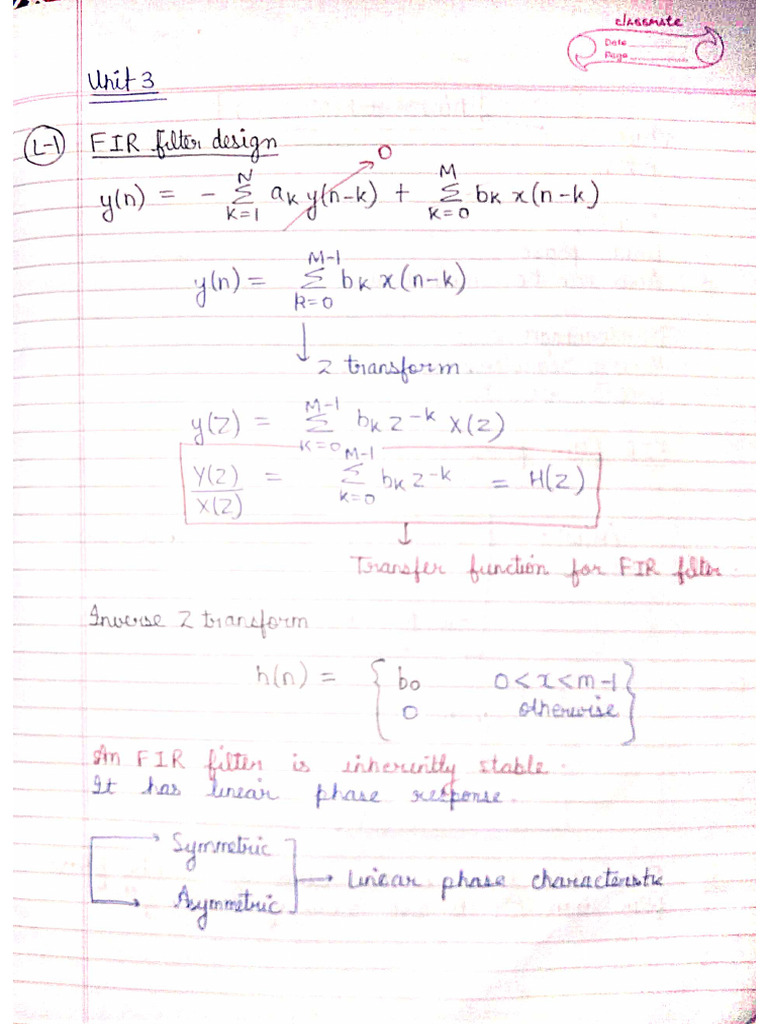 DSP Unit 3 (Half) | PDF