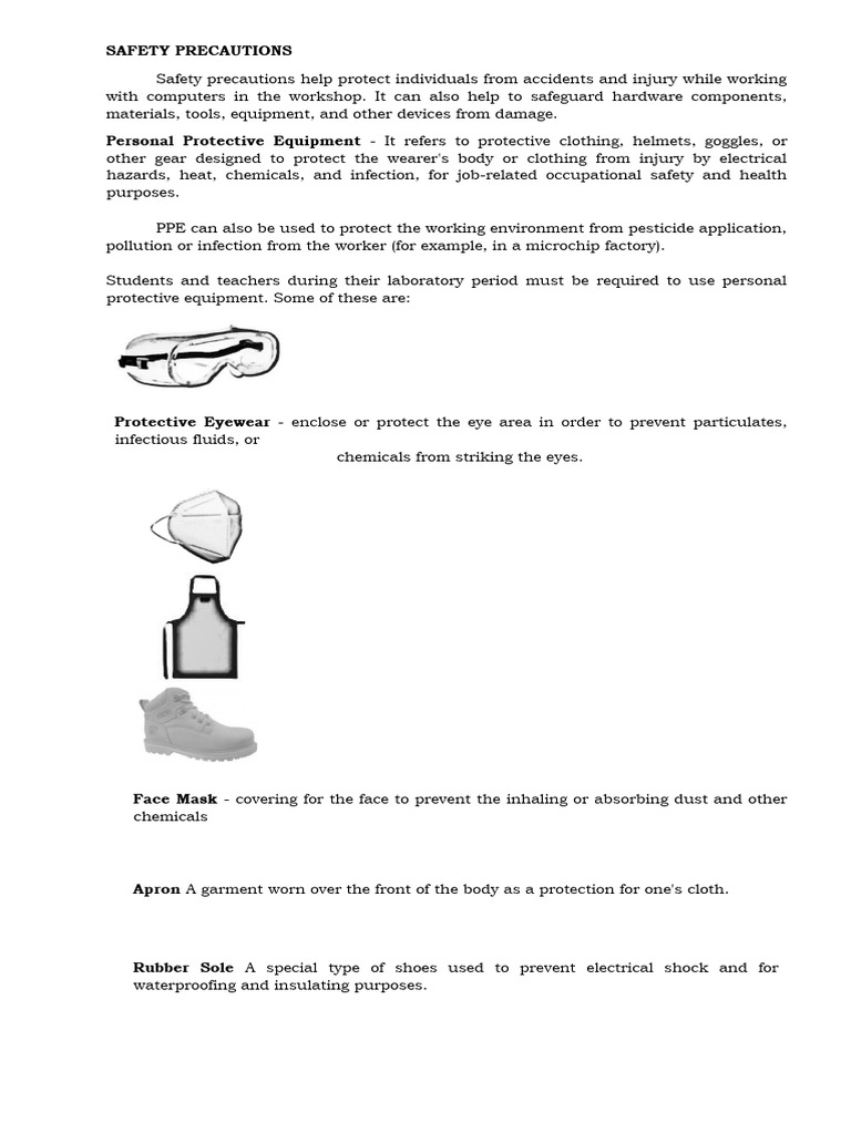 SAFETY PRECAUTIONS | PDF | Computer Data Storage | Computer Monitor