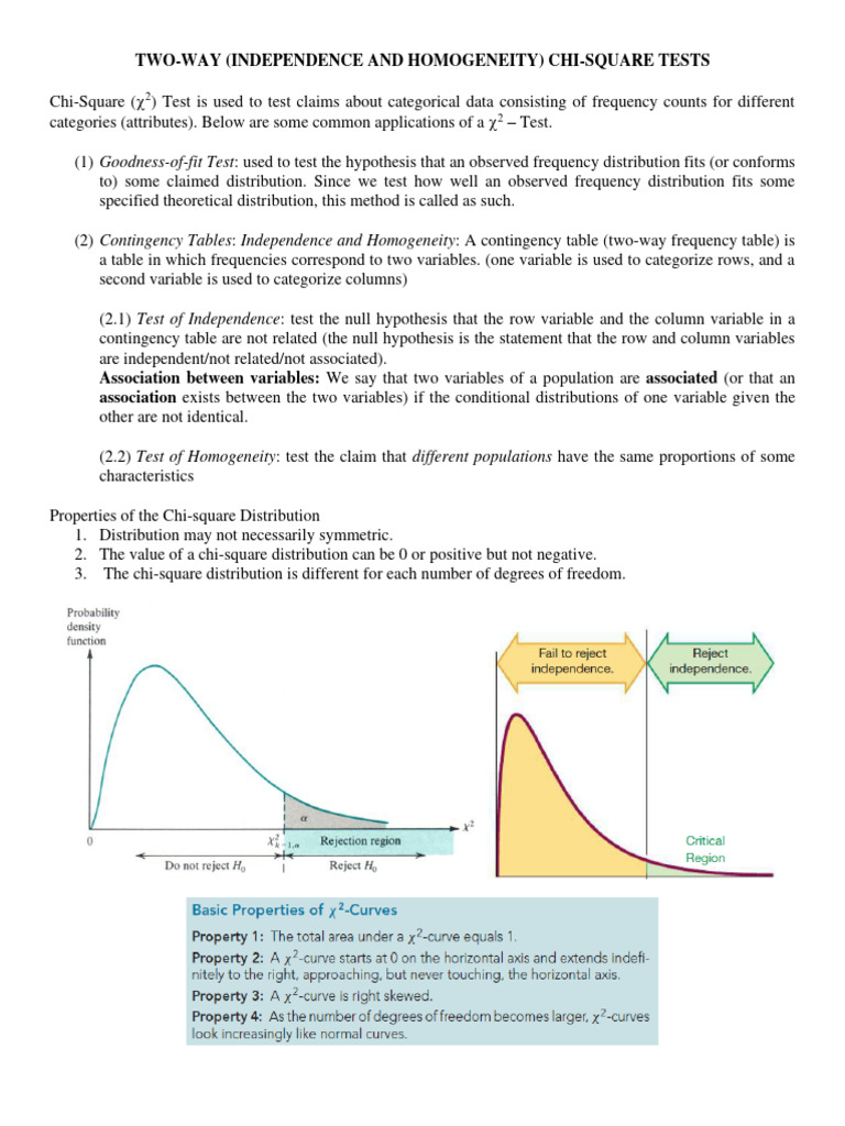 Lesson 12 Chi-Square Test 2x2 Contingency Table | PDF