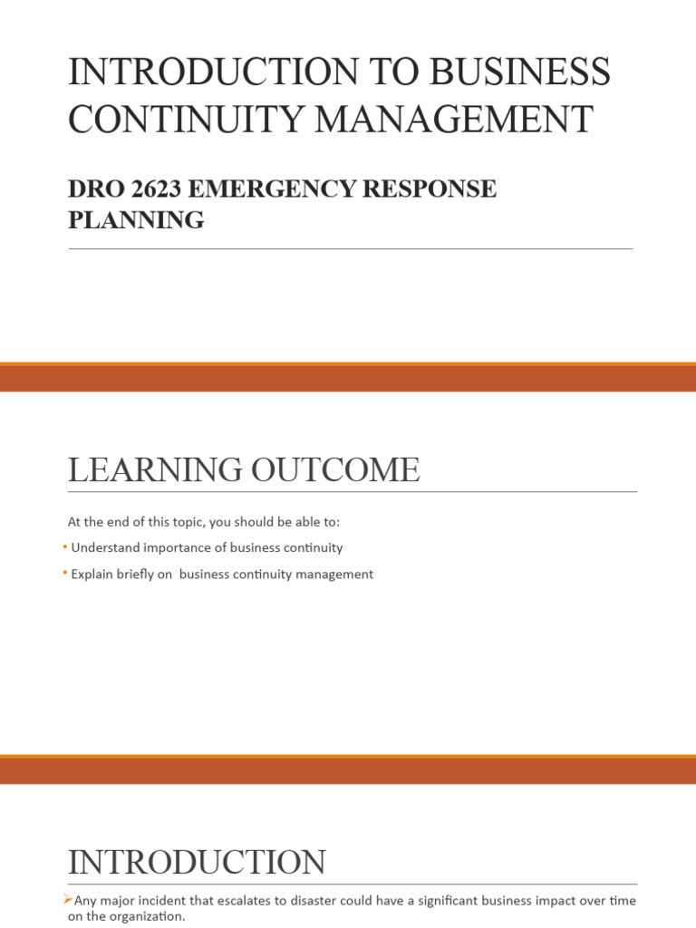 5.0 Introduction To BCM | PDF