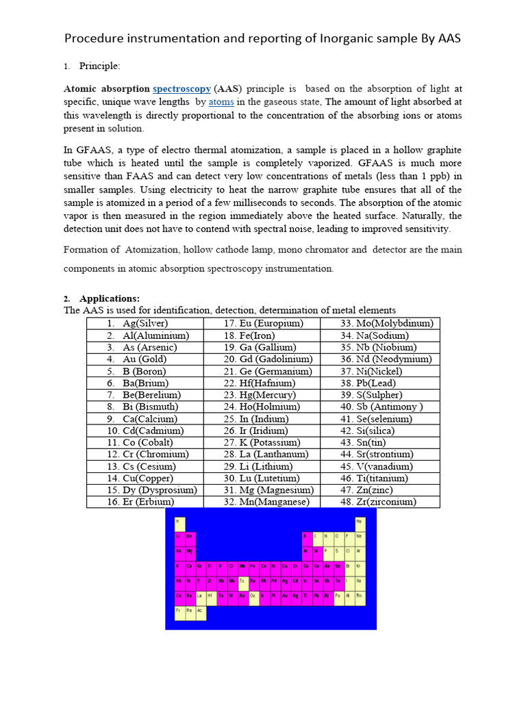 AAS Operation Procedure | PDF | Atomic Absorption Spectroscopy ...
