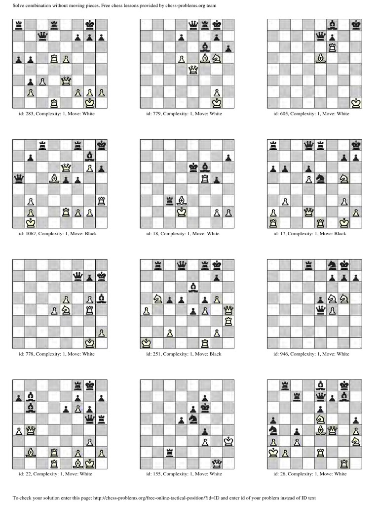 Dokumen - Pub 2148 Chess Tactics Problems | PDF | Games & Activities