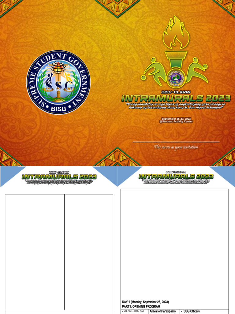 2023 Intramurals Prog (Cover, Layout) | PDF