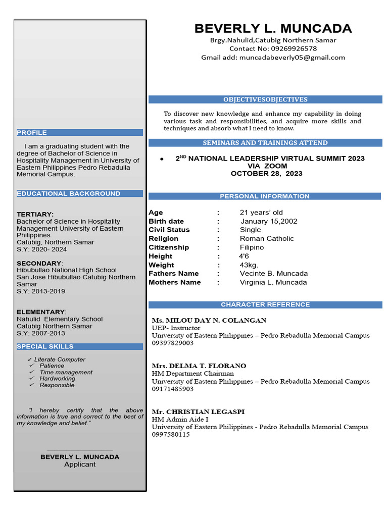 Beverly Resume | PDF