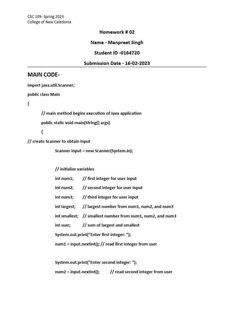 CSC Homework #2 | PDF | Software | Programming Paradigms
