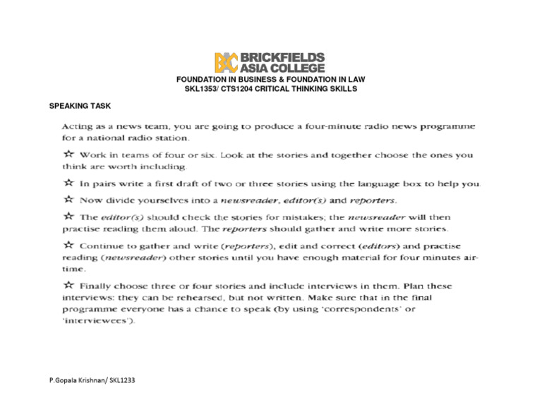 The Media_ Speaking Task | PDF