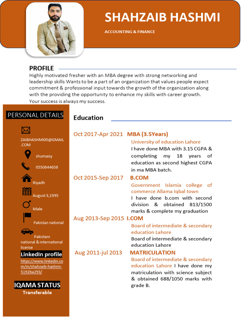 Shahzaib CV | PDF