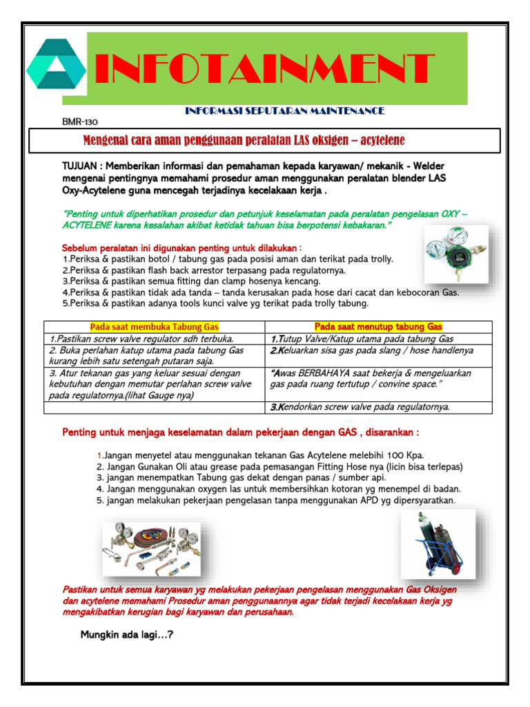 Infotainment Alat Las Oxy | PDF