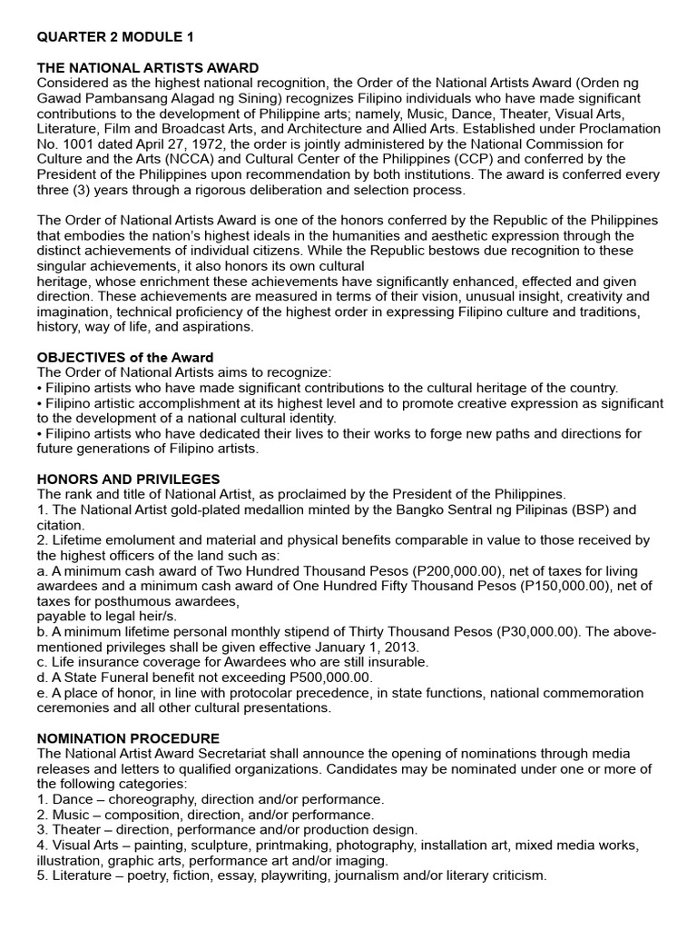 QUARTER 2 MODULE 1-4 Cpar | PDF