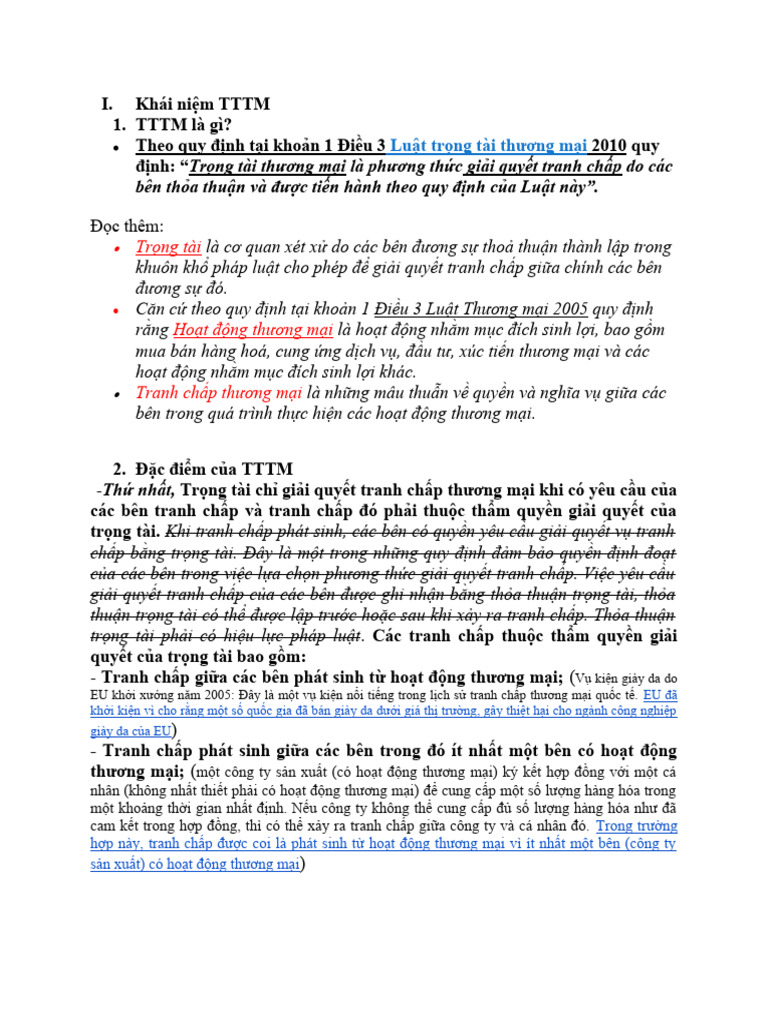 Khái niệm TTTM | PDF