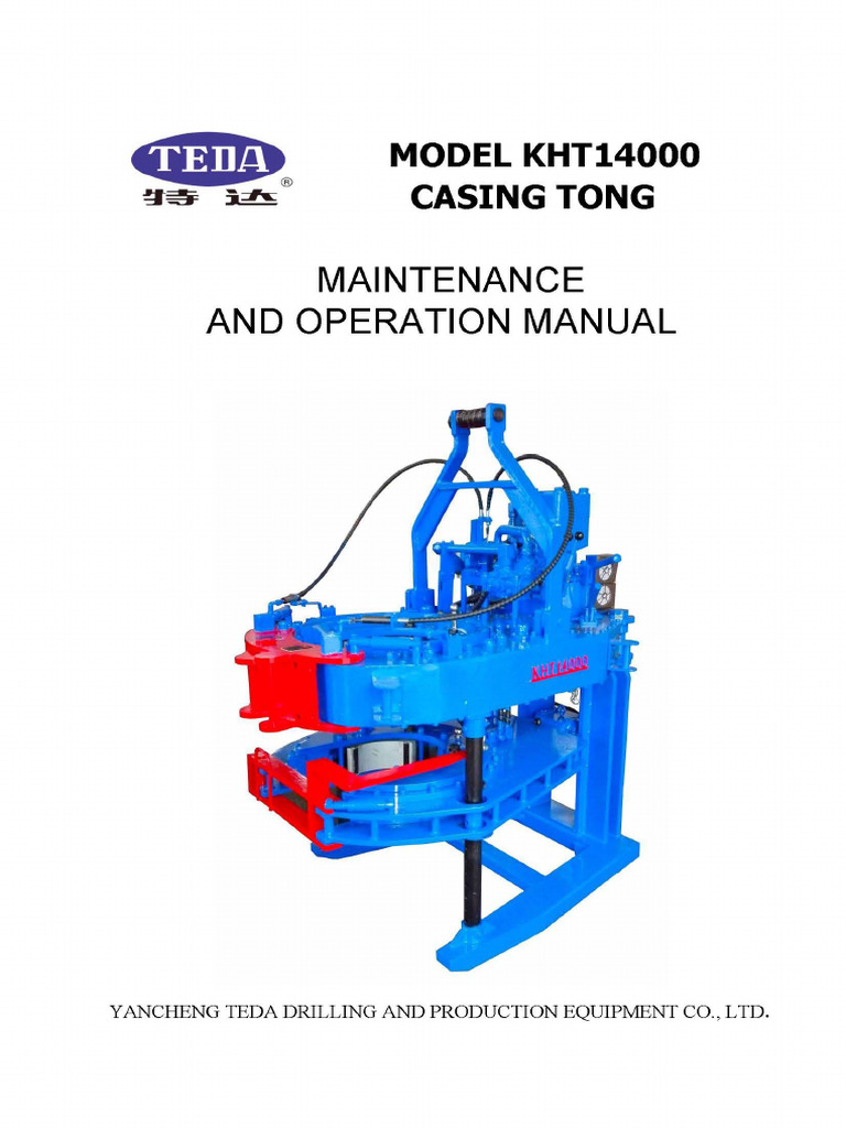 KHT14000 Manual Casing Tong | PDF